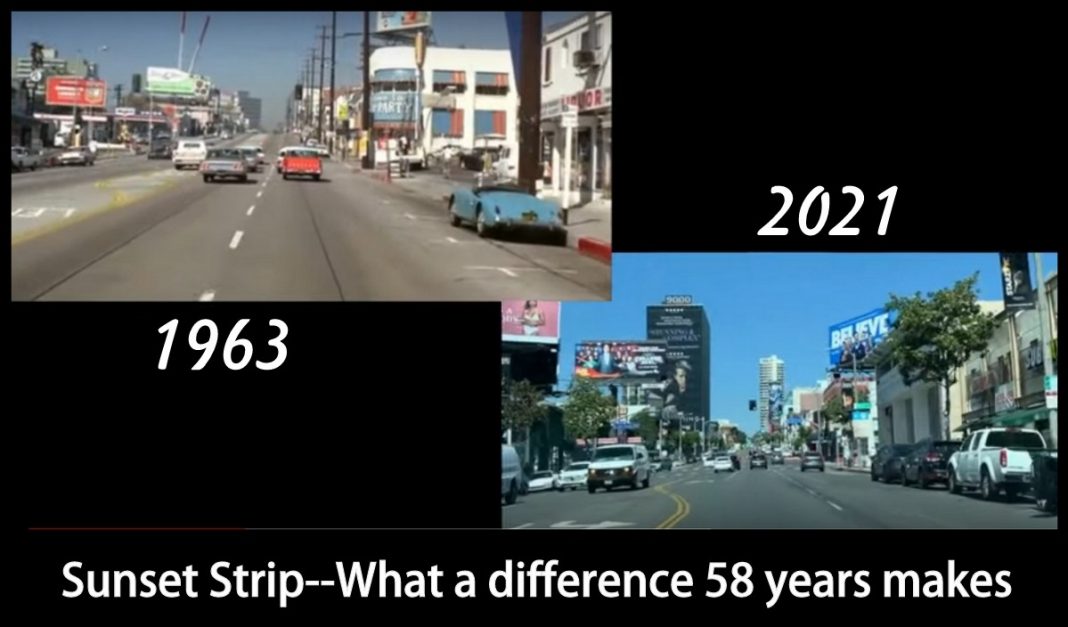 SUNSET STRIP IN 1963…SUNSET STRIP IN 2021: WHAT A DIFFERENCE 58 YEARS ...