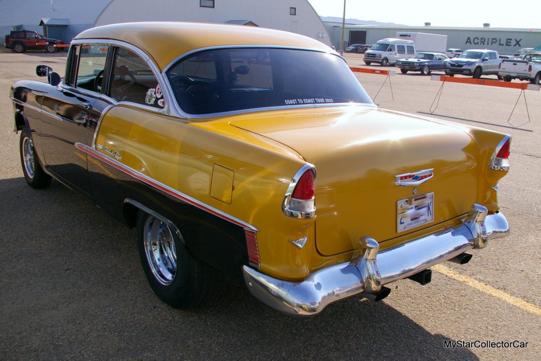 JUNE 2023: THIS ’55 CHEVY 2-DOOR POST GASSER TRIBUTE IS A LONG-DISTANCE ...