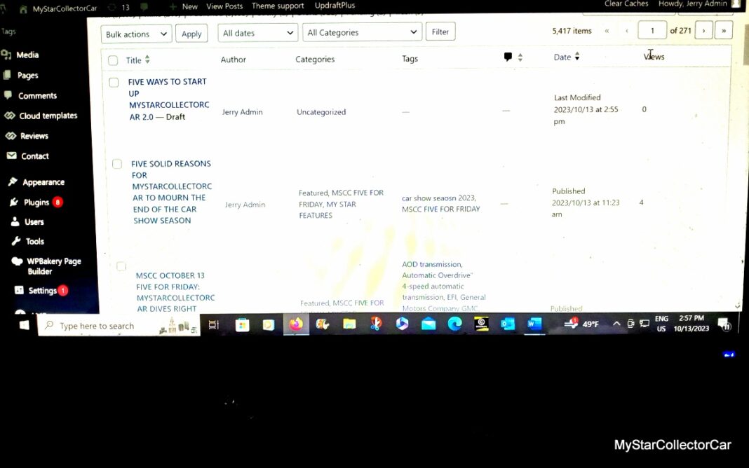 NOVEMBER 3 MYSTAR FIVE FOR FRIDAY: FIVE WAYS TO START UP MYSTARCOLLECTORCAR 2.0 | MyStarCollectorCar