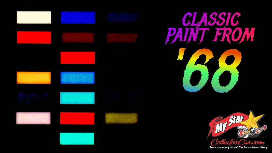 BEST MUSCLE CAR PAINT CODES OF 1968 | MyStarCollectorCar